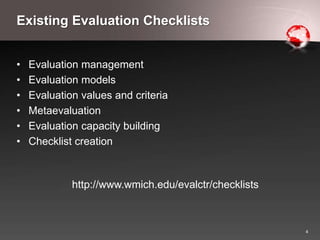 The Evaluation Checklist | PPTX