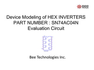 Evaluation circuit of hex inverters | PPT