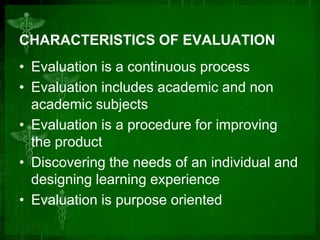 Evaluation – concepts and principles | PPTX