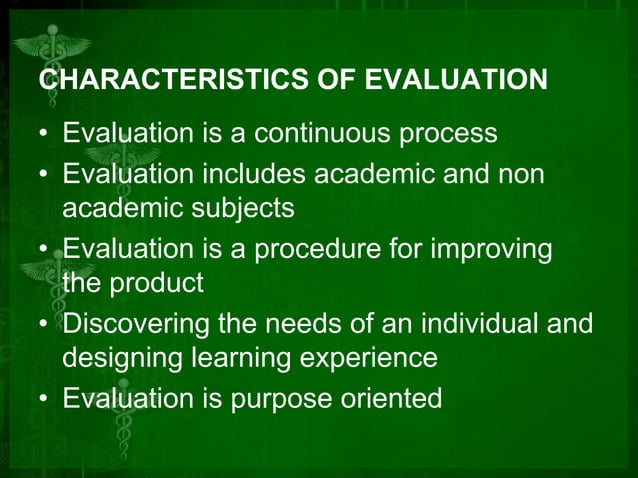 Evaluation – concepts and principles | PPTX