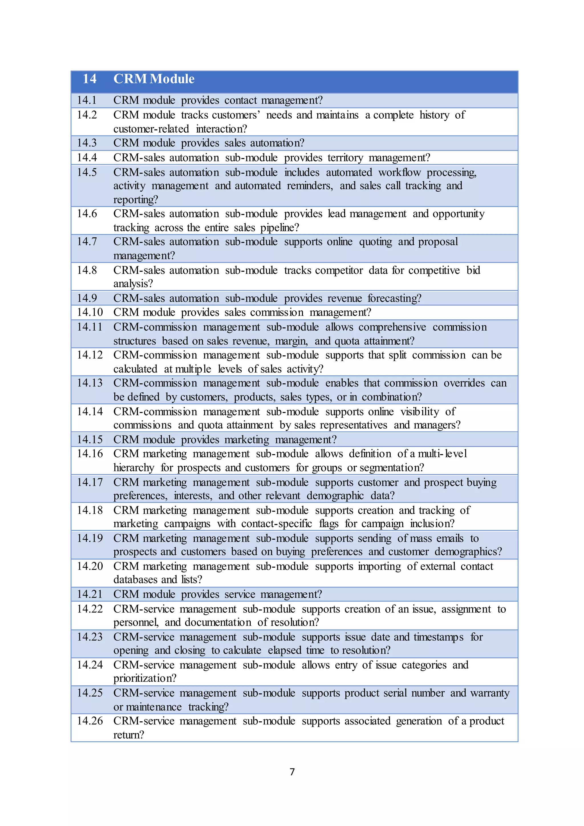 Evaluation Criteria of ERP Systems | PDF
