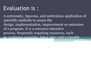 Evaluation definitions | PPT