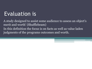 Evaluation definitions | PPTX