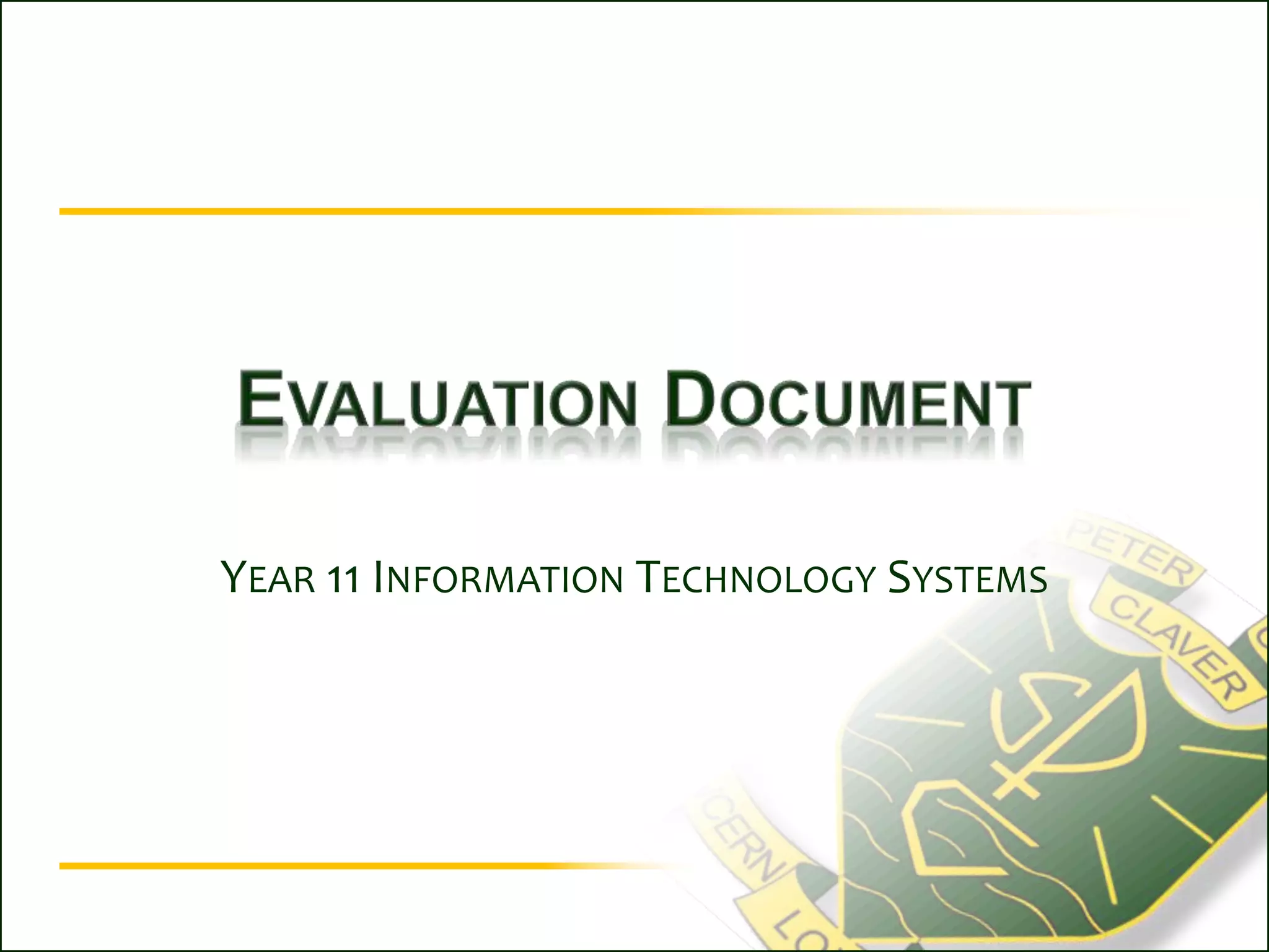 Evaluation document | PPTX