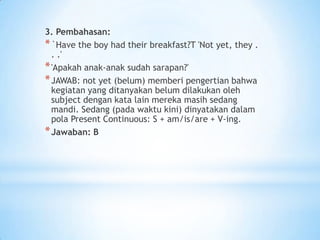 Evaluation english tense | PPT