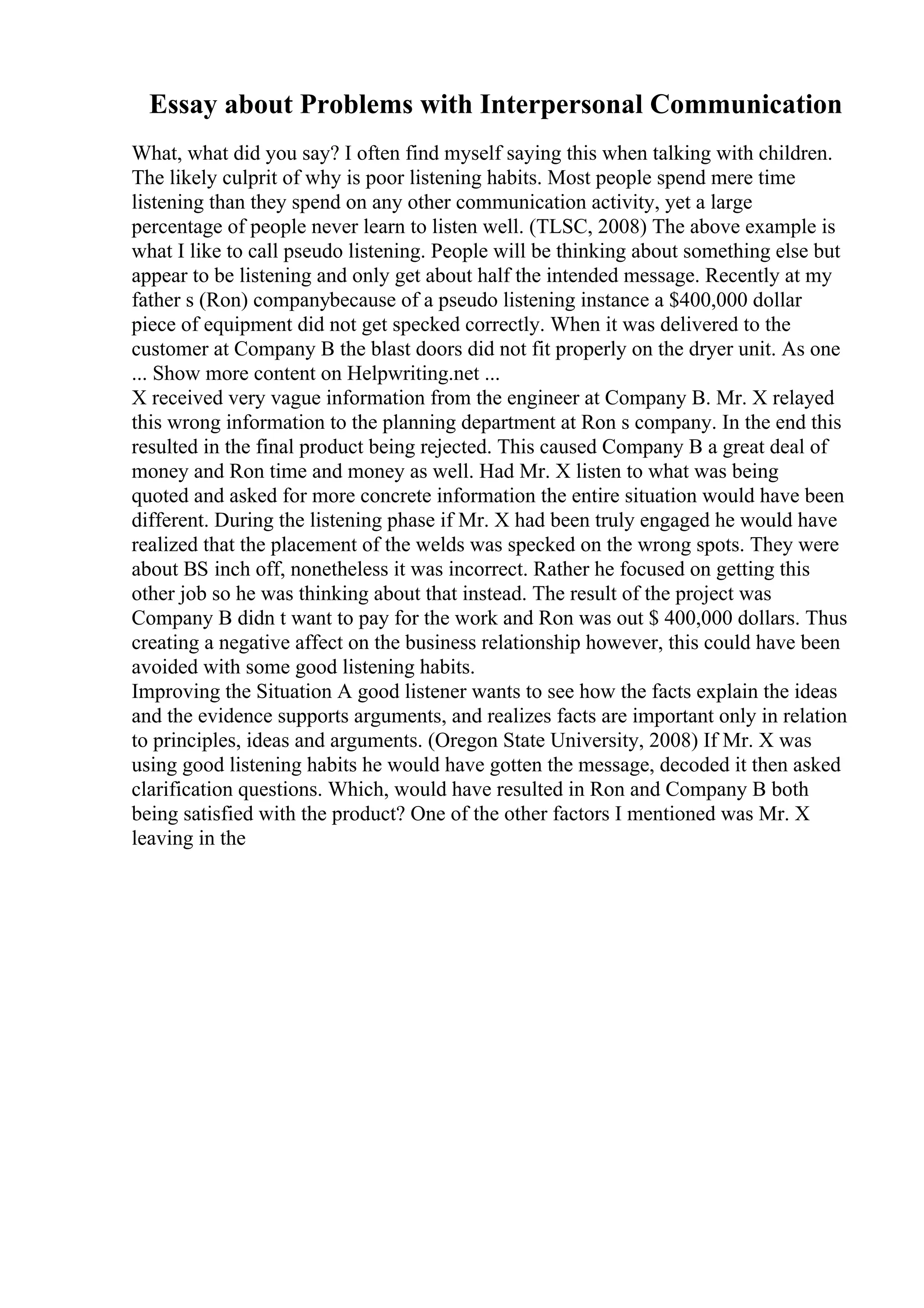 Evaluation Essay Samples | PDF