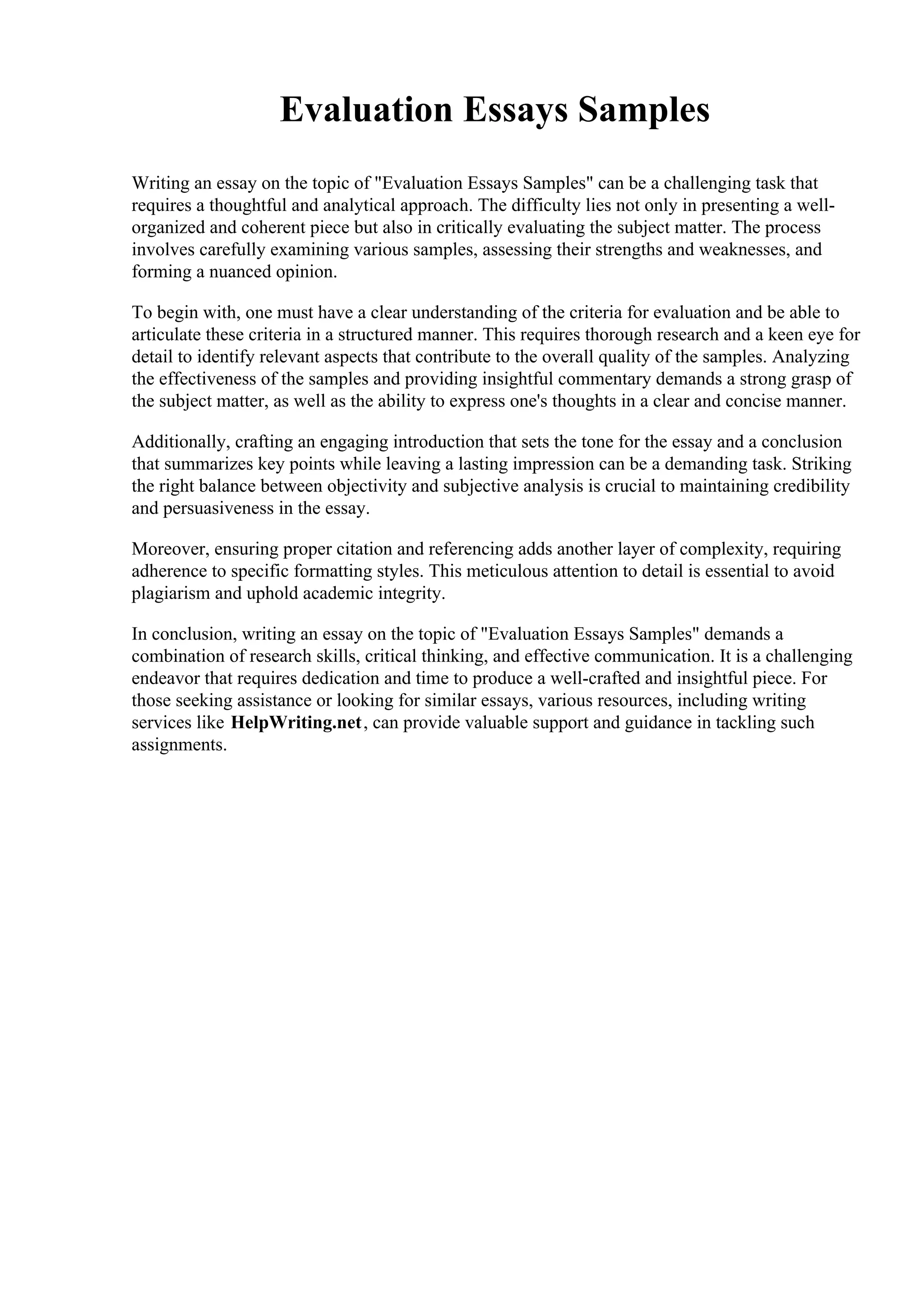 Evaluation Essays Samples.pdf