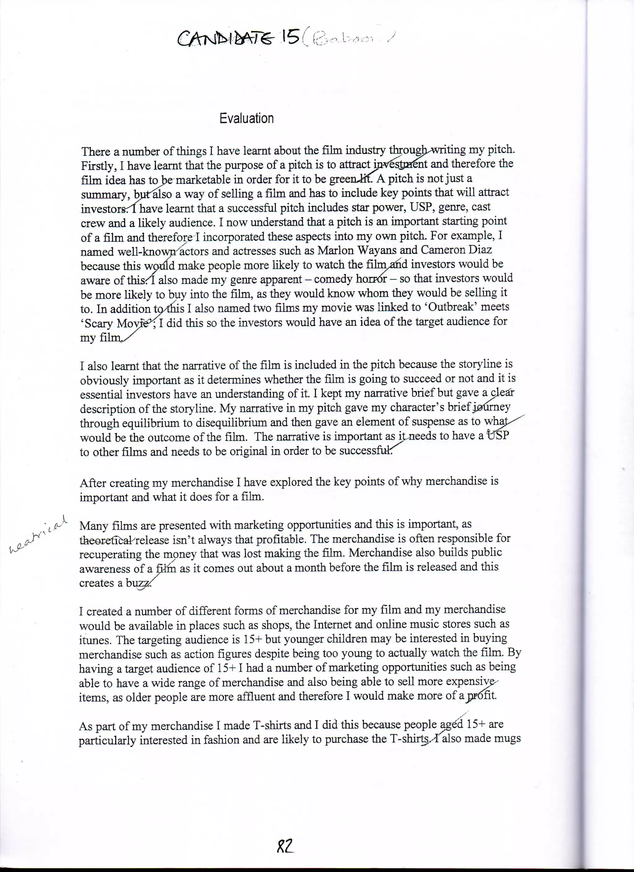 GCSE Film Studies: Evaluation examples | PDF