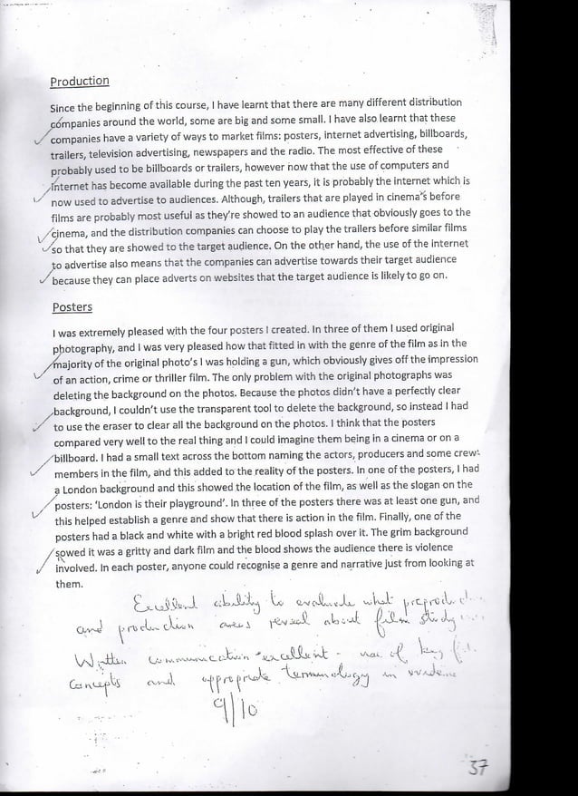 GCSE Film Studies: Evaluation examples | PDF | Screenwriting | Content ...