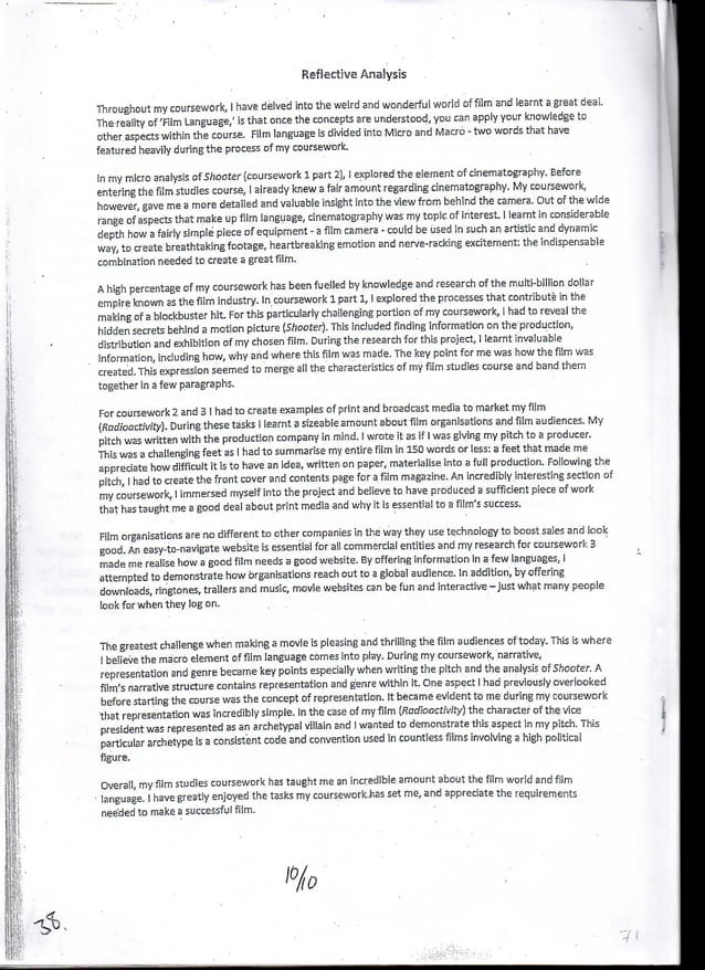 GCSE Film Studies: Evaluation examples | PDF | Screenwriting | Content Production