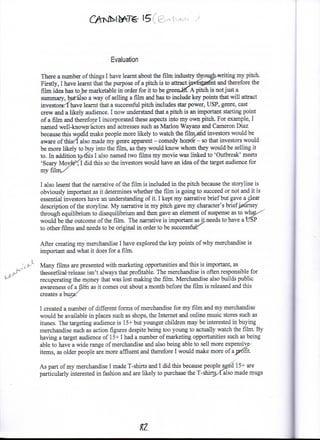 GCSE Film Studies: Evaluation examples | PDF