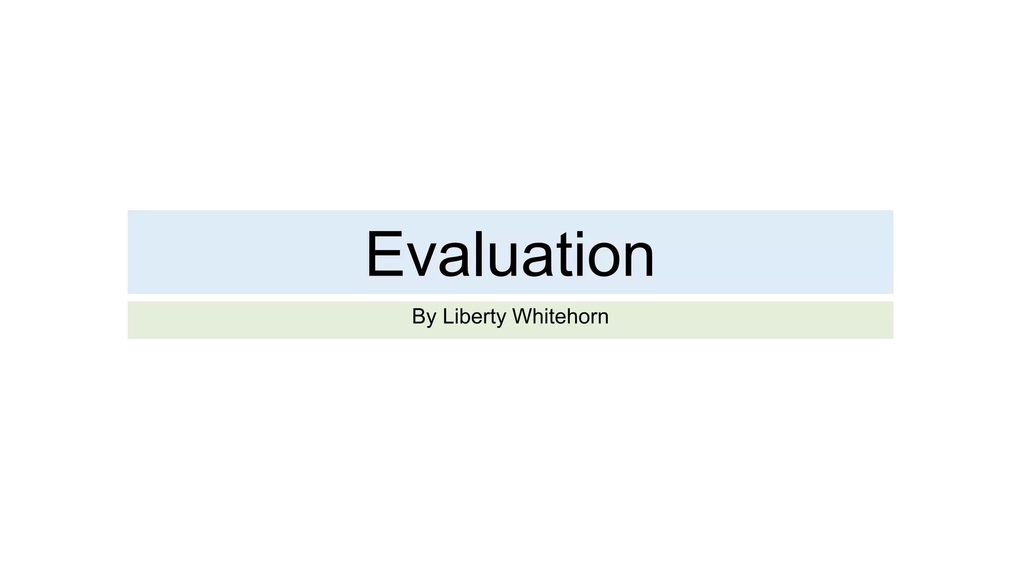 Evaluation fmp 2 | PPTX