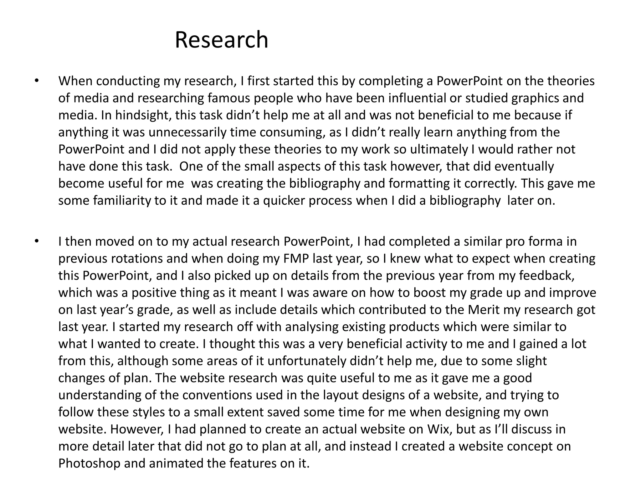 Evaluation FMP | PPT