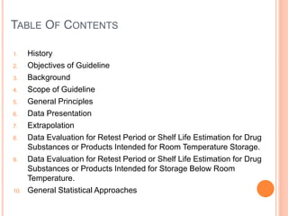 Evaluation for stability data q1 e | PPTX
