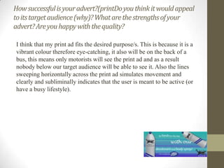 Evaluation for the entire advertisement project | PPTX