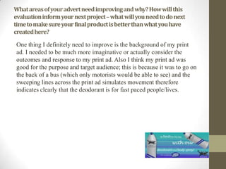 Evaluation for the entire advertisement project | PPTX