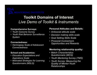 Mentoring Program Evaluation & Goals | PDF