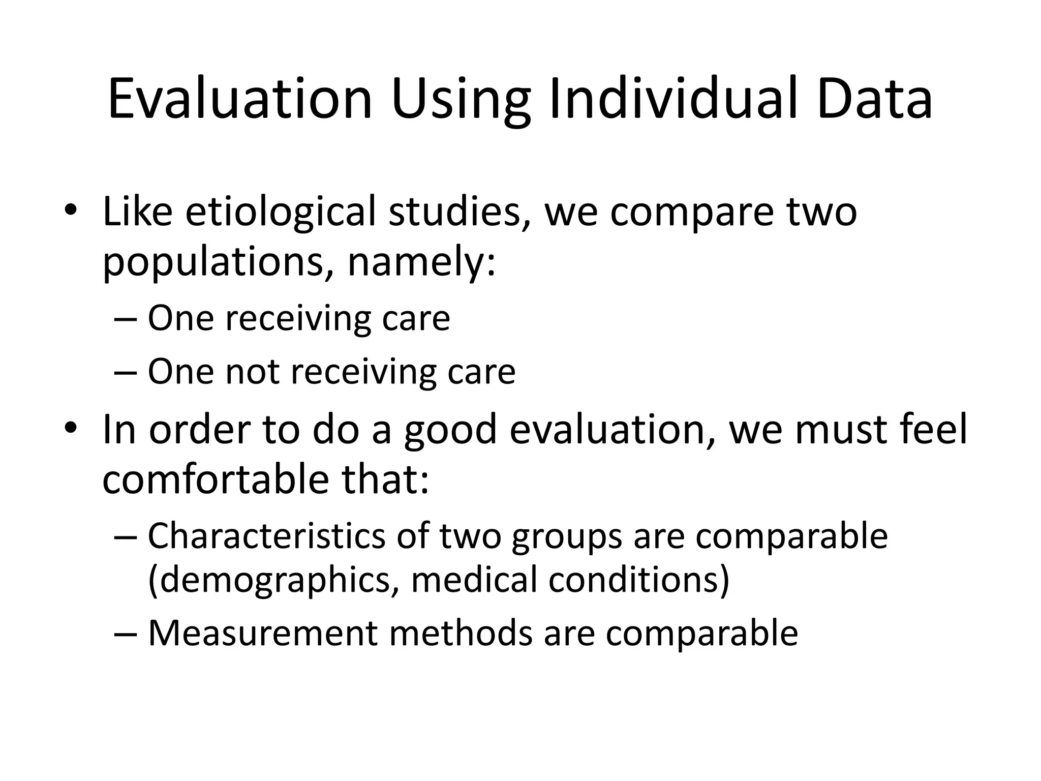 Evaluation Health Services | PDF