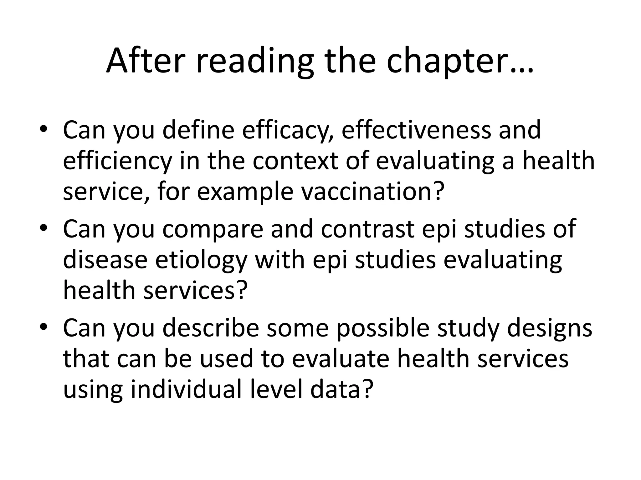 Evaluation Health Services | PDF