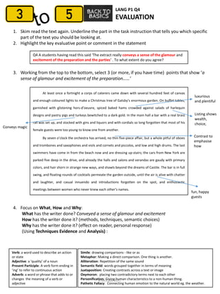 Evaluation Language Paper 1 Q4 AQA | PDF