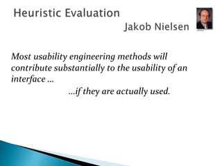 Evaluation in hci | PPTX