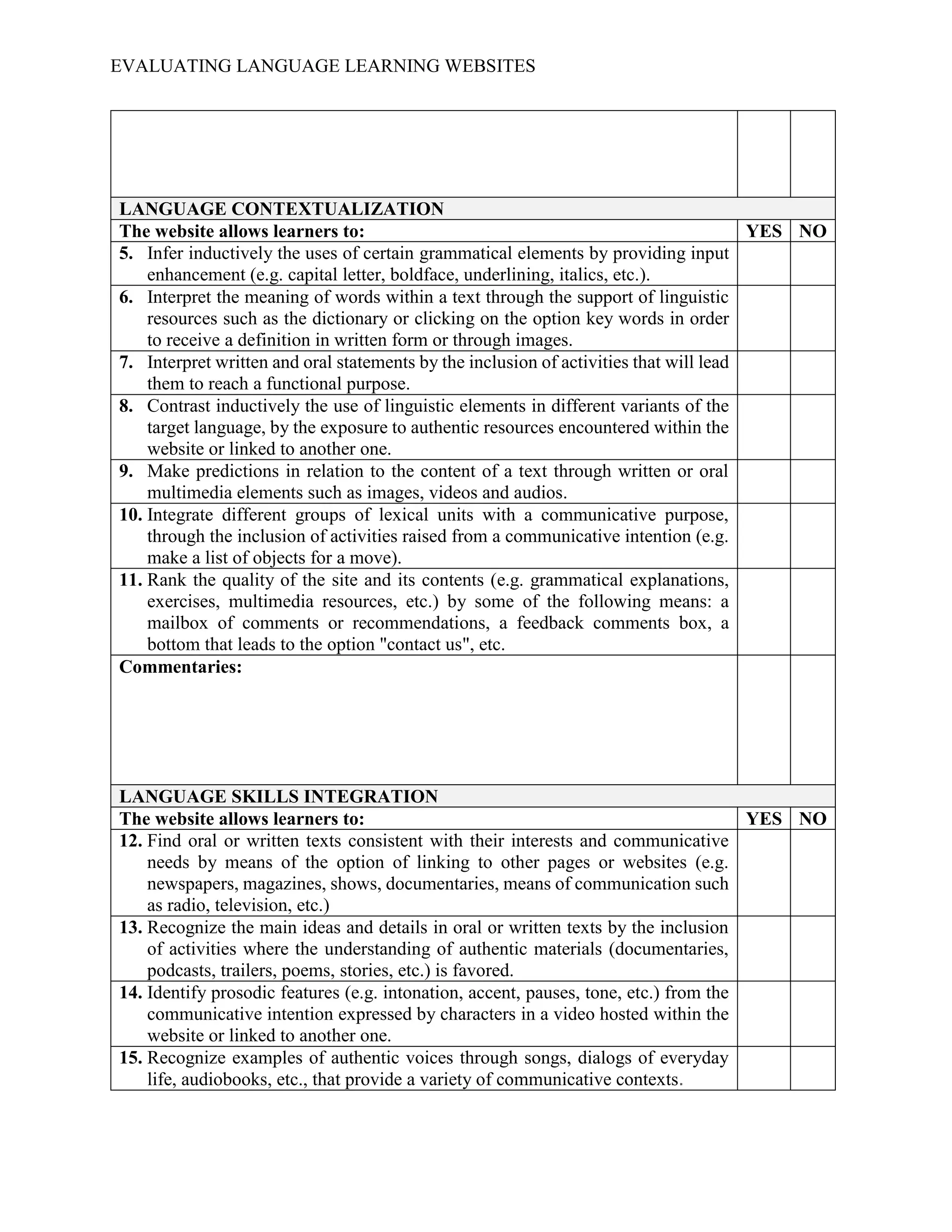 Evaluation language | PDF