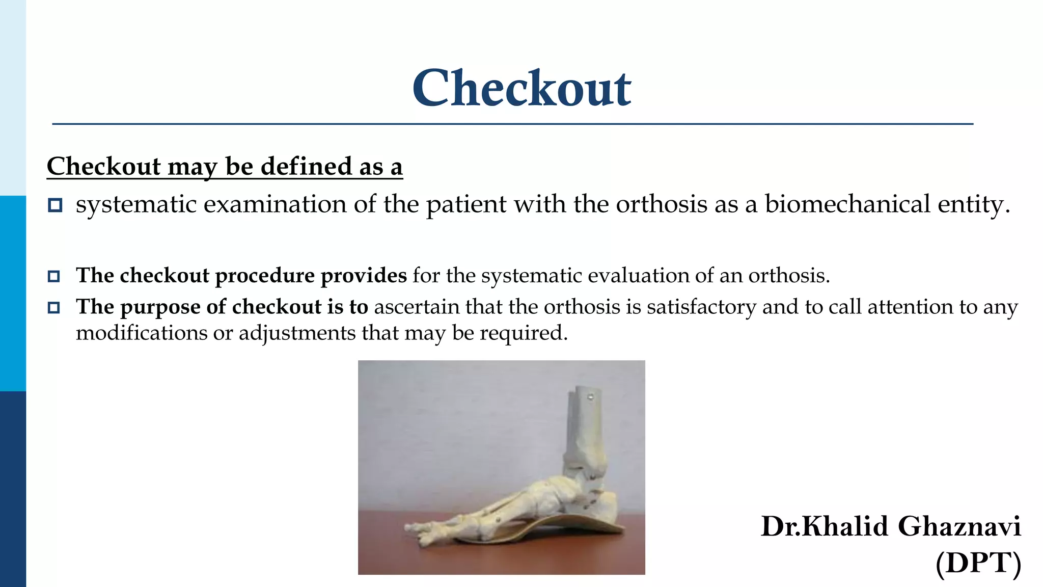 Evaluation (lower limb orthoses) | PDF