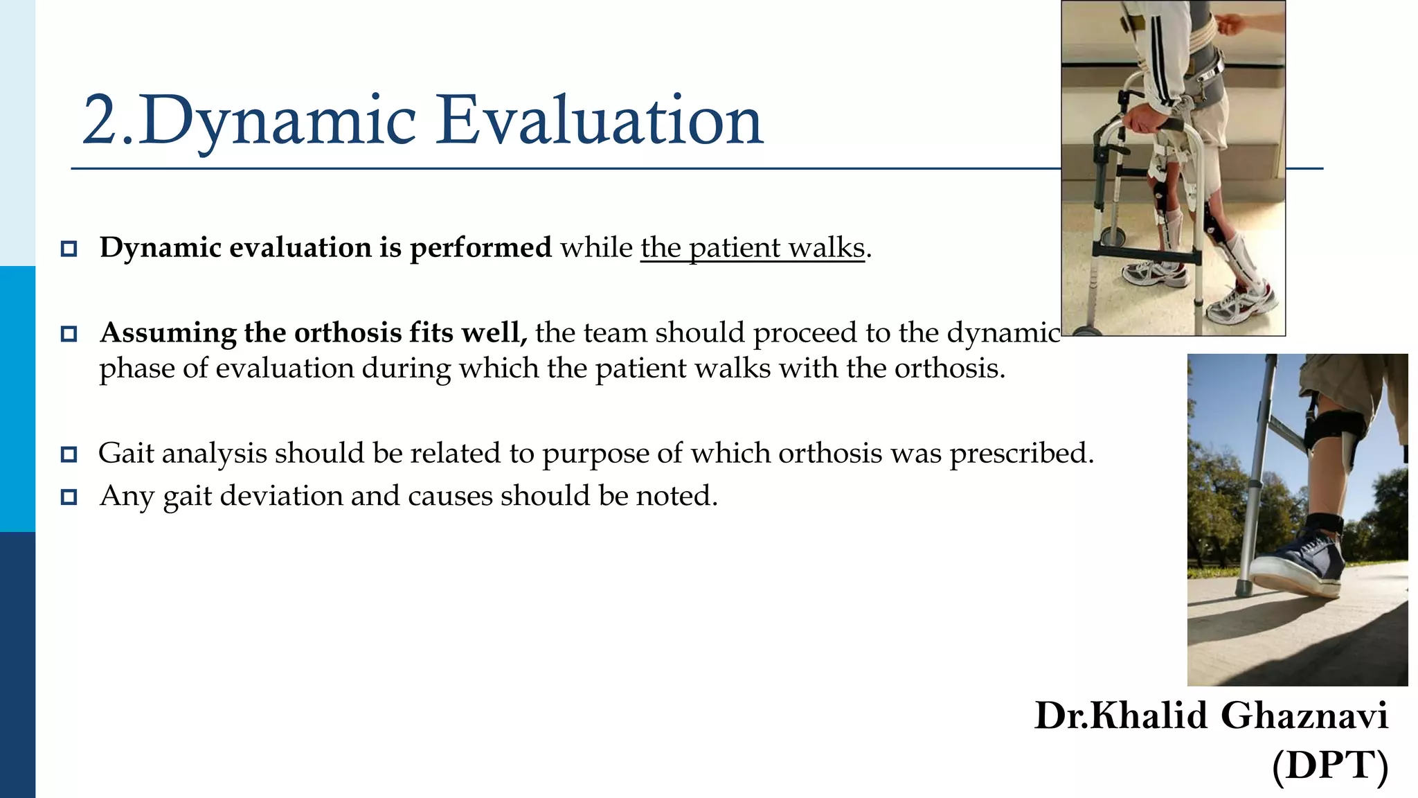 Evaluation (lower limb orthoses) | PDF