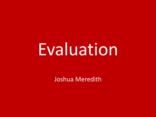 Evaluation (lvl 3 fmp) | PPT