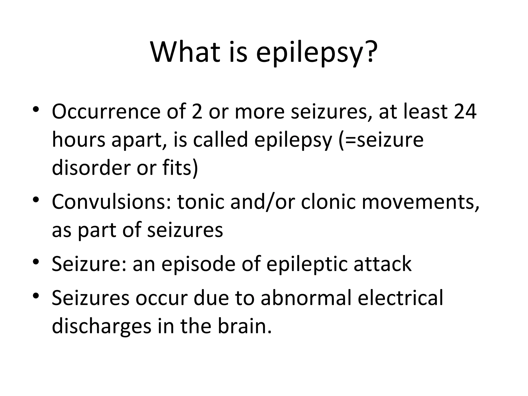 Evaluation and Management of Epilepsy | PPT