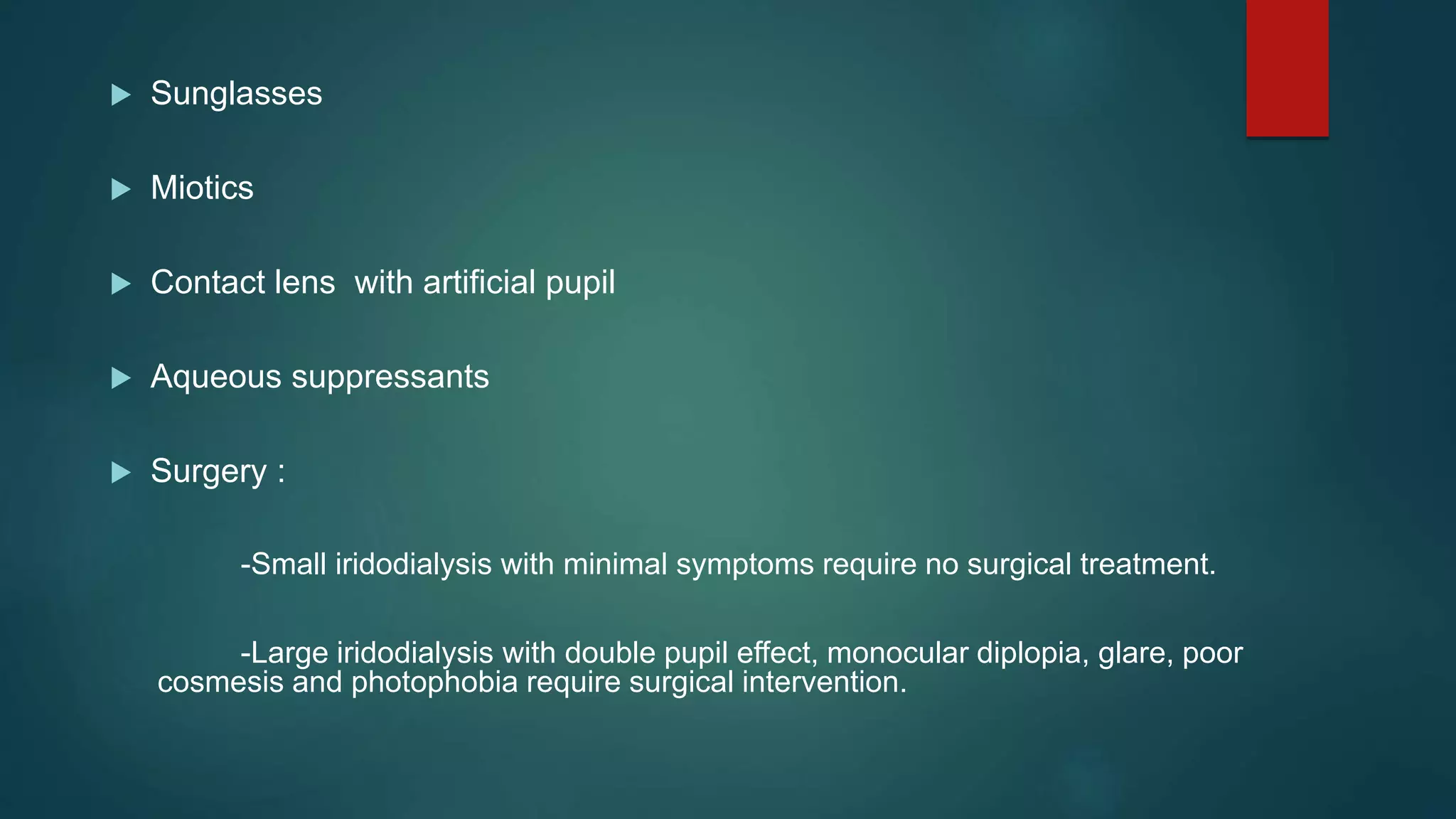 Evaluation & management of iridodialysis final 08.01.20