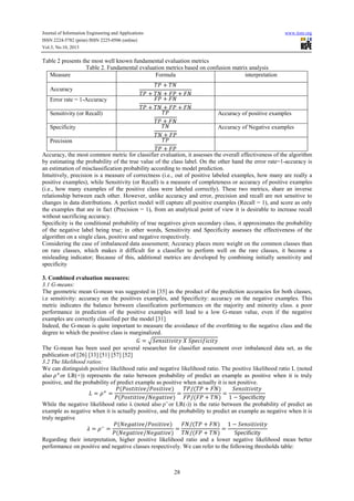 Evaluation measures for models assessment over imbalanced data sets | PDF