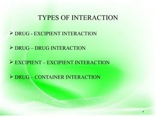 Evaluation methods for drug excipients and container interaction | PPT