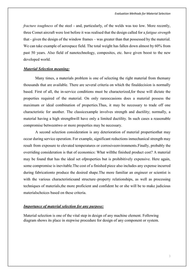 Evaluation Methods for Material Selection with Case Study | PDF
