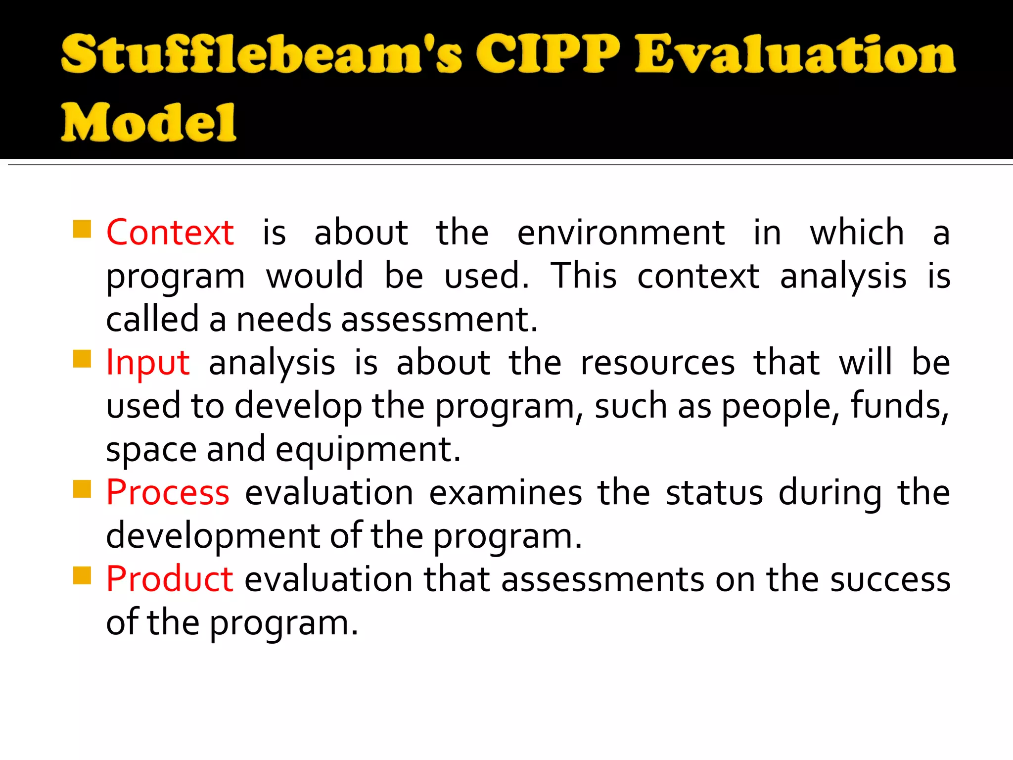 Evaluation models | PPT