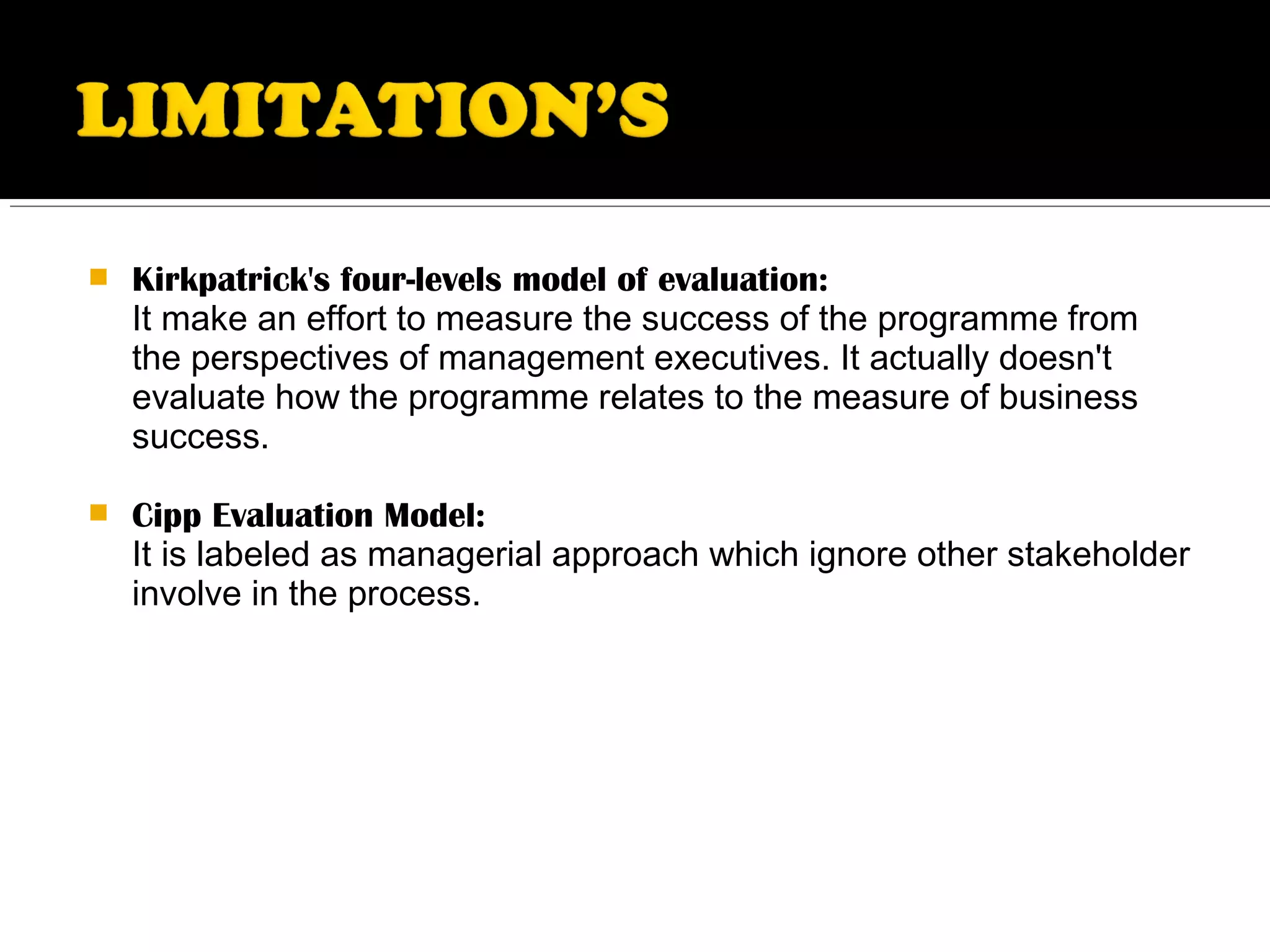 Evaluation models | PPT