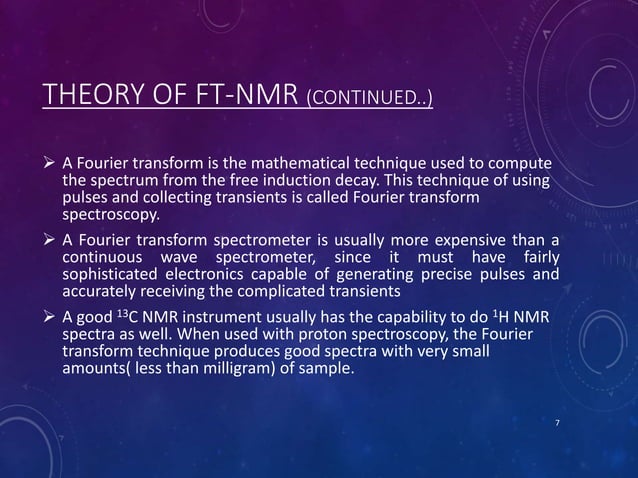 theory and principles of ft nmr | PPTX
