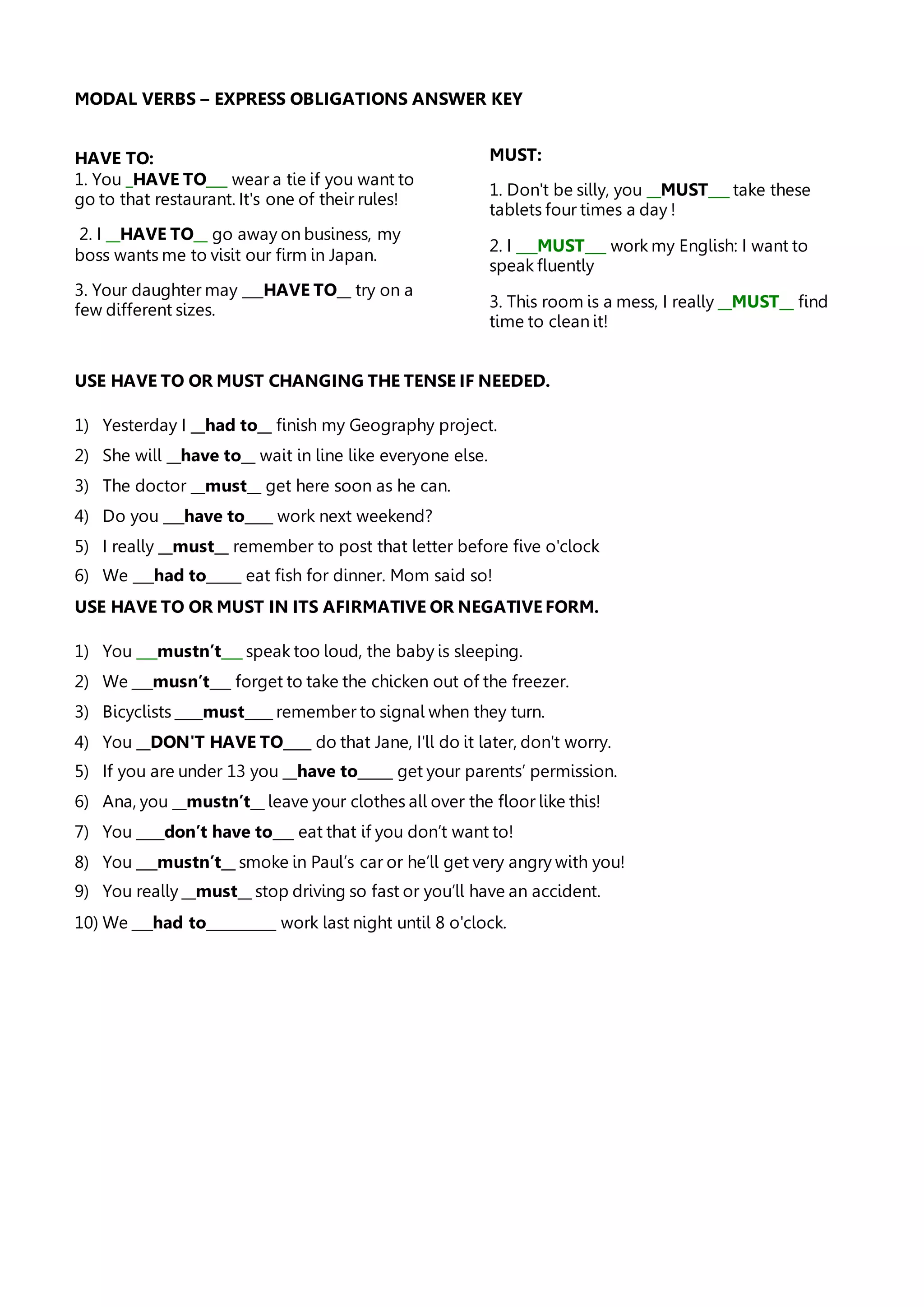 Evaluation must, have to | DOCX