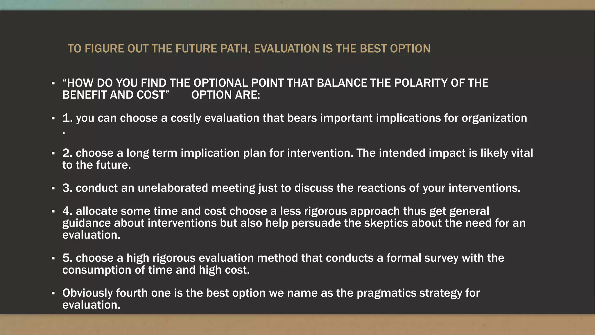 Evaluation od intervention | PPTX
