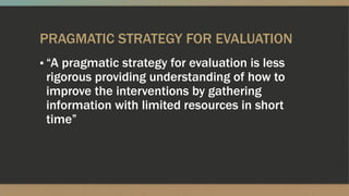 Evaluation od intervention | PPTX