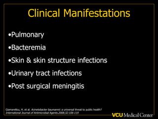 Evaluation Of Acinetobacter Infection, Eastern States Presentation | PPT