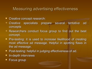 Evaluation of advertisements | PPT | Marketing and Advertising | Business