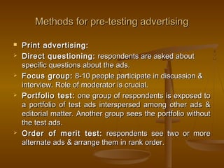 Evaluation of advertisements | PPT | Marketing and Advertising | Business