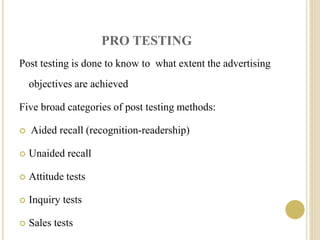 Evaluation of advertising. analyzing the creative content of ...