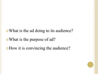 Evaluation of advertising. analyzing the creative content of ...