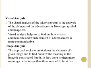 Evaluation of advertising. analyzing the creative content of ...