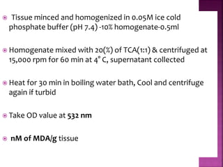 Evaluation of antioxidant potential of Drugs | PPTX