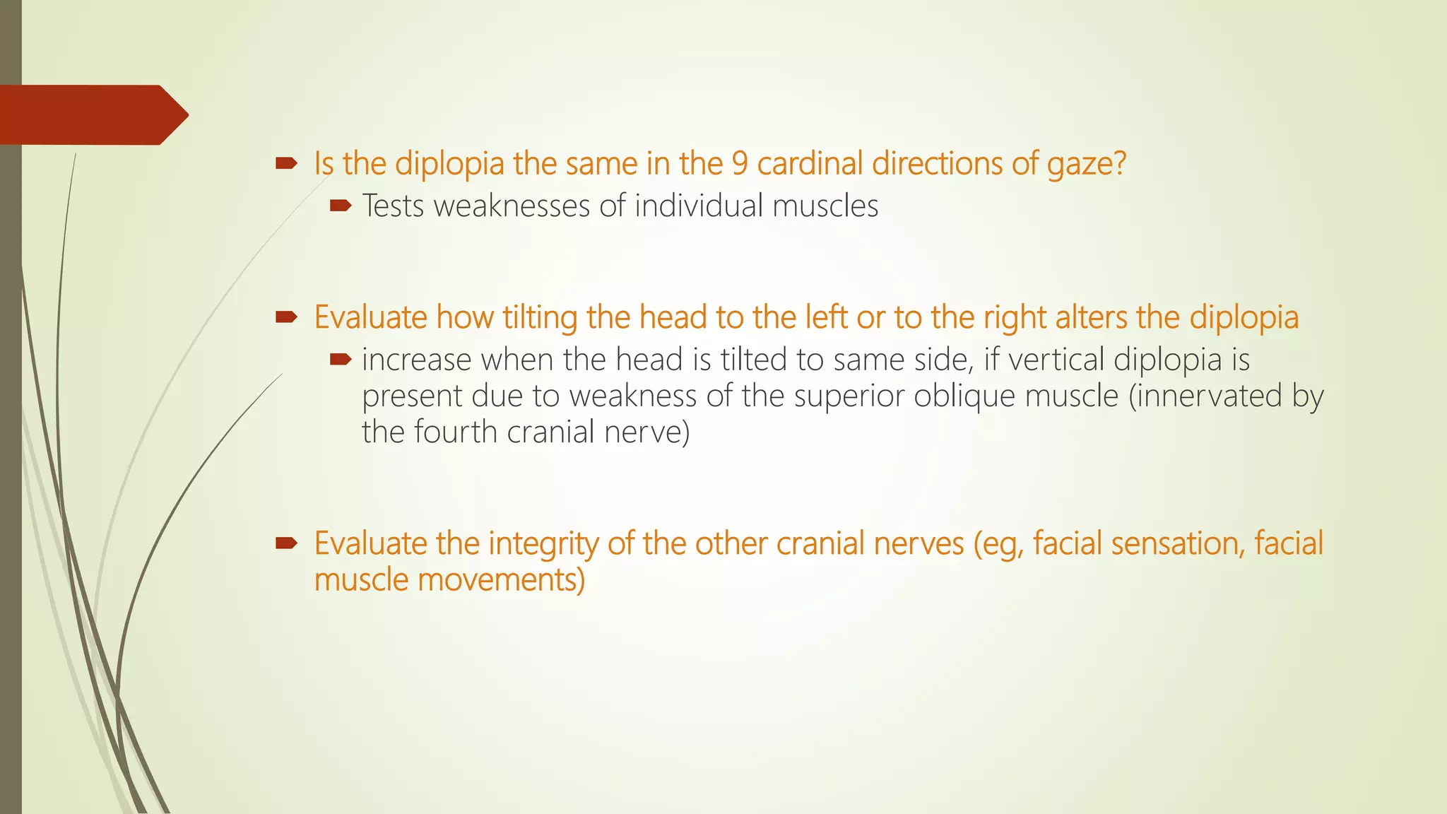 Evaluation of a patient with diplopia | PPTX