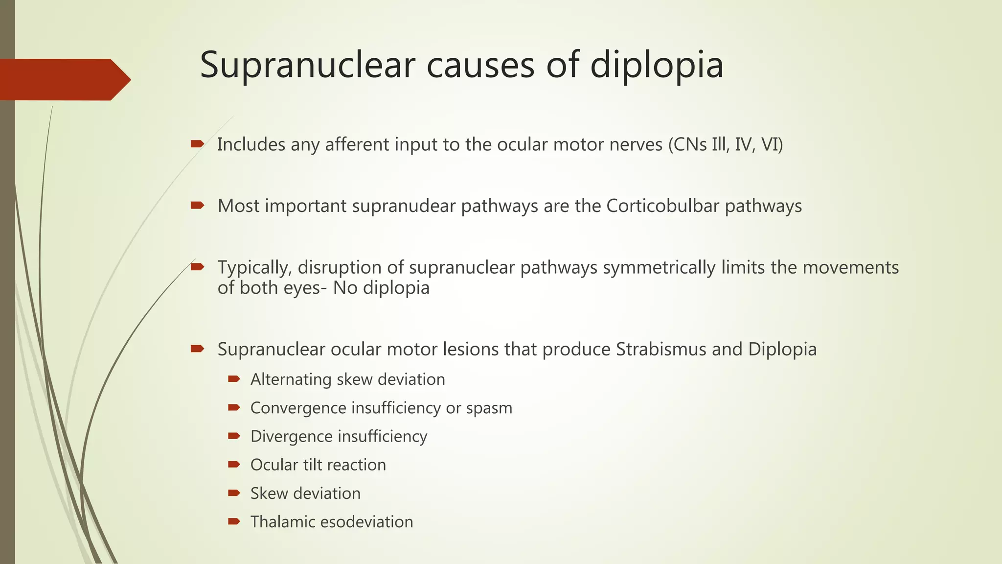Evaluation of a patient with diplopia | PPTX | Eye and Vision Conditions | Diseases and Conditions