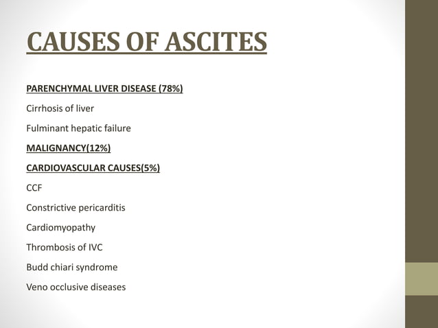 Evaluation of ascites | PPT